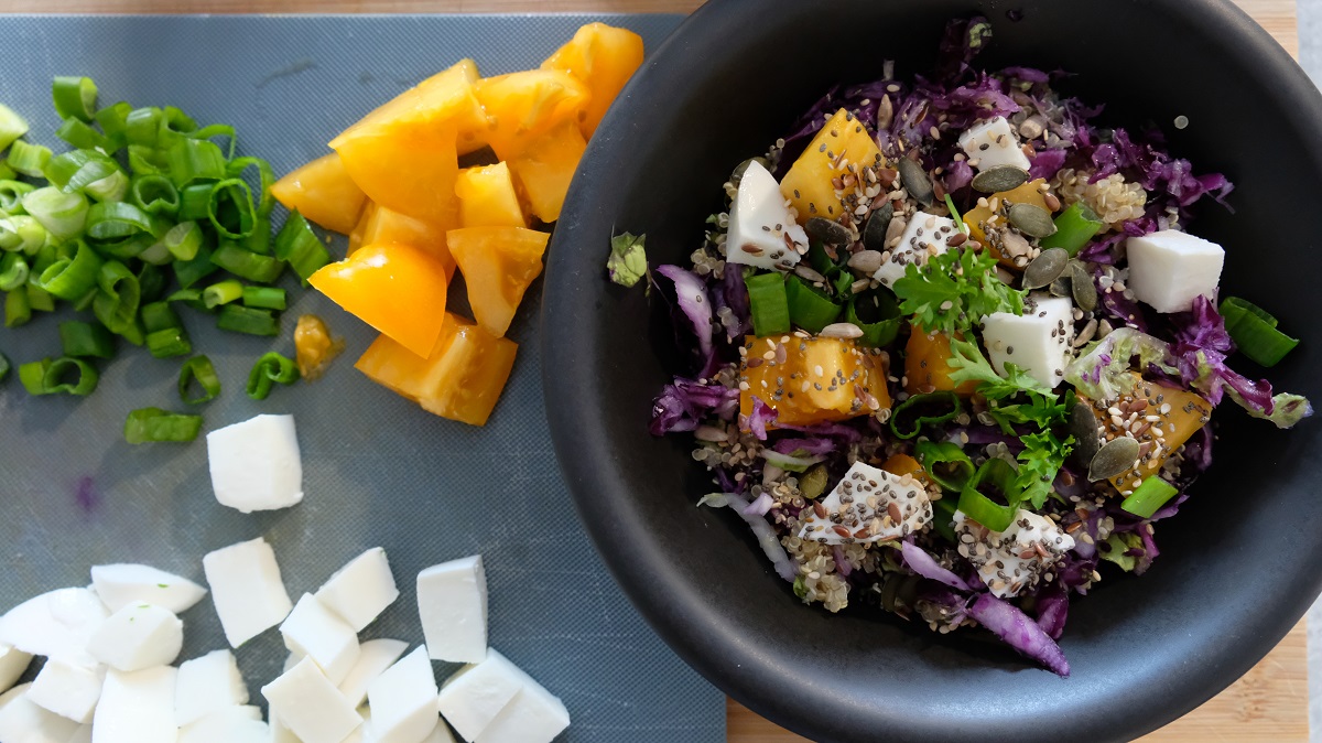 Cabbage & Quinoa Salad - Bake Eat